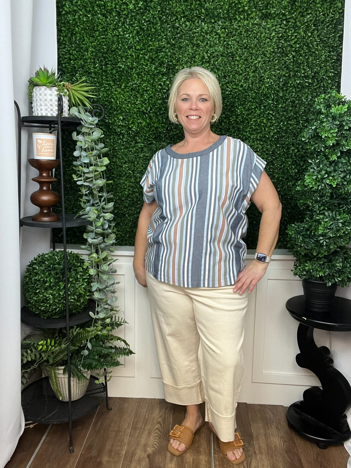 DROP SHOULDER GUSSET SLEEVE BLOUSE - JET BLUE — Jernigan's